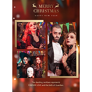 CDE Angel Wing Pendant Necklace White Gold Plated Heart of Ocean Embellished with Austrian Crystals Necklaces Valentine's Day Jewelry Gift for Women Mom Her