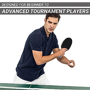 Killerspin Jet Set 2 Premium Set, Table Tennis Set with 2 Ping Pong Paddles and 3 Ping Pong Balls, Perfect Table Tennis Paddle for Consistent Play and Precision