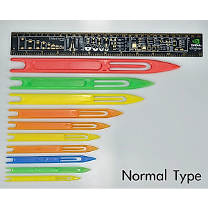 PISCORUSH 10pcs Netting Needle Shuttles Plastic Repair Fishing Line Equipment Cast Net Mending Needle Fishing Tool Fishing Accessory Size: 1#-10# (10pcs(1#-10#))