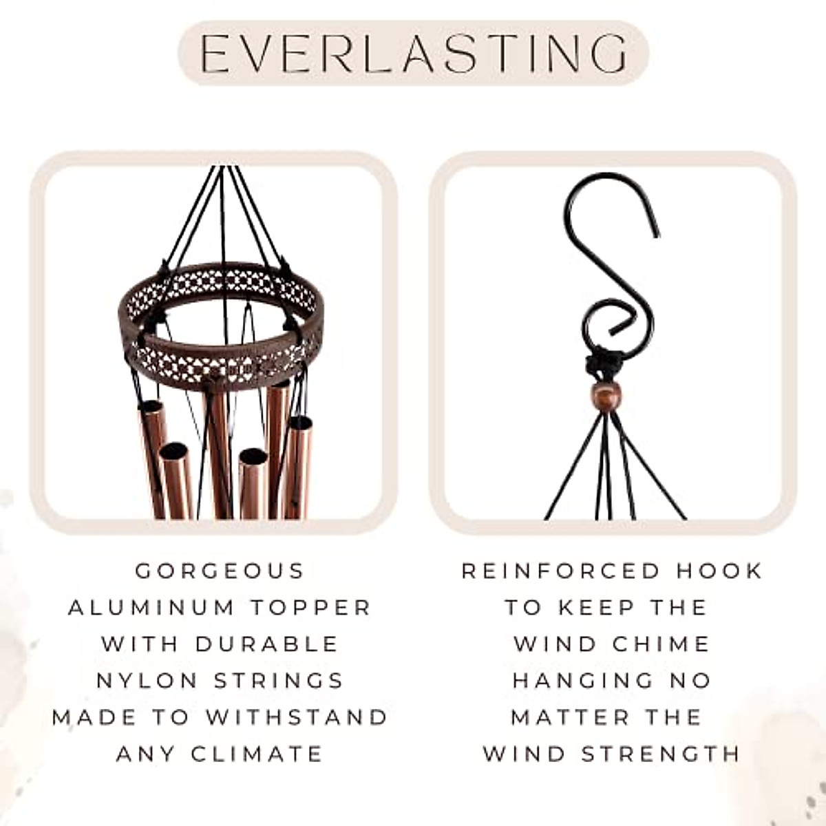 SOULSCAPE Memorial Wind Chime - 29" Sympathy Wind Chime for Loss of Loved One - Memorial Gift for Loss of Mother, Father, Son & Grieving Loved Ones - Unique Sympathy Windchime in Memory of a Loved One