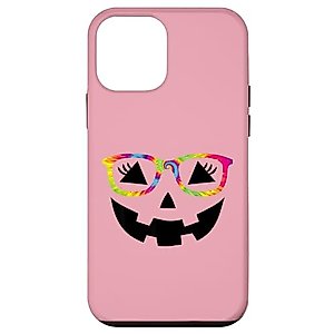 iPhone 12 mini Jack O Lantern Face Pumpkin Halloween Tie Dye Glasses Girls Case