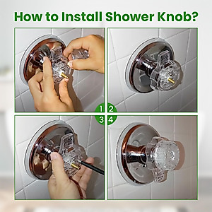 hansengroyi MXT11 Shower Temp Valve Handle, Temperature and Volume Knob Compatible with Mixet MXT11 Shower Handle Replacement, Bathroom Hot Cold Handles Part