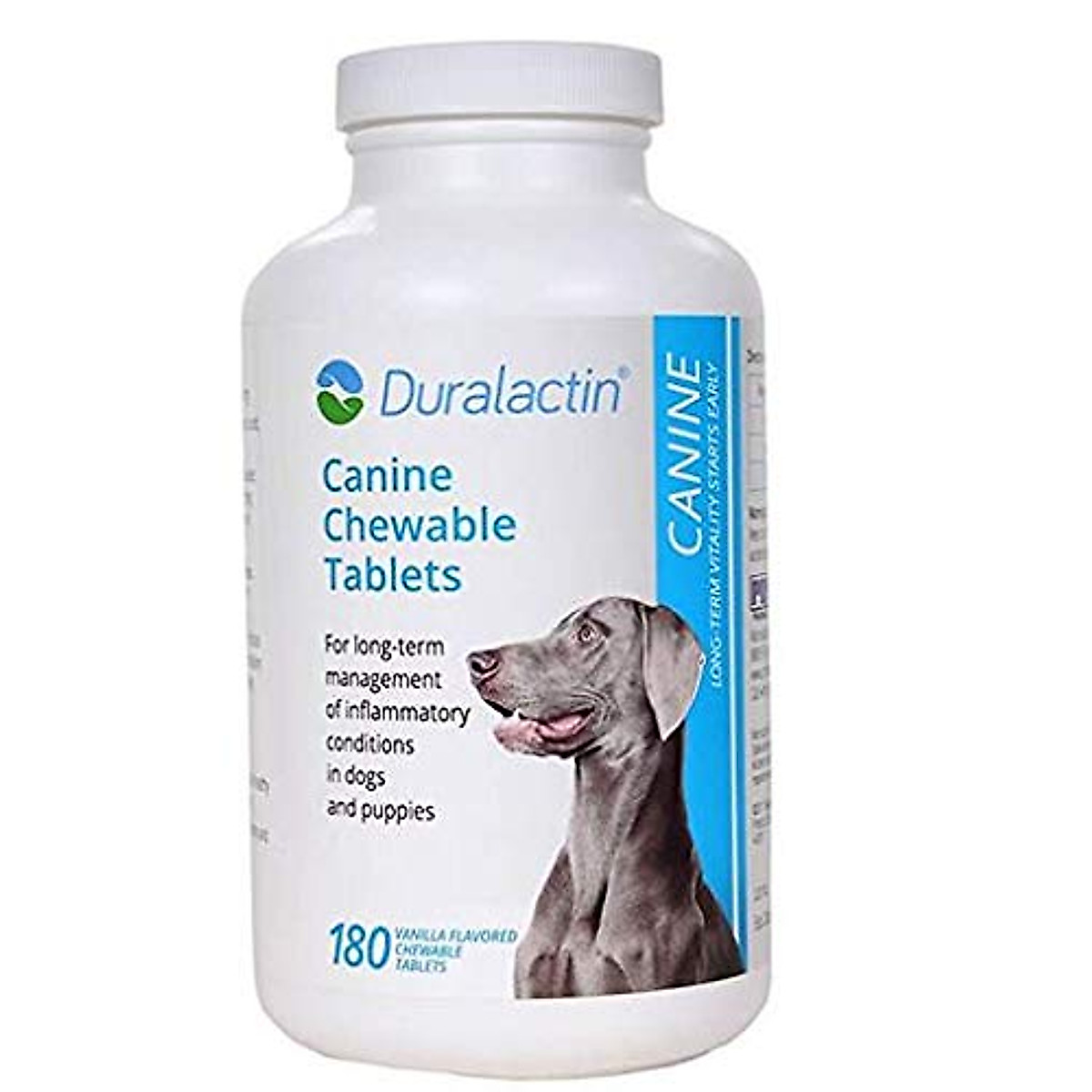 Duralactin Canine 1000mg 180ct Chewable Tabs for Dogs Vanilla Flavored