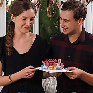 Paper Love Happy Birthday Pop Up Card, For Adults and Kids - 5" x 7" Cover - Includes Envelope and Note Tag