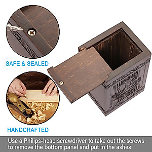 Cremation Urns for Human Ashes Adult Male Female, Wooden Tree of Life Urns Box and Casket for Ashes Men Women Child, Pets Cat Dog Urn, Burial Funeral Memorial Urns for Ashes, Holds 20 Cubic Inch