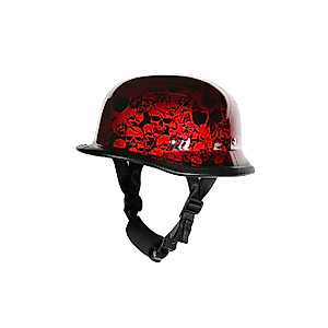 Colorful Baseball German Novelty Cap, Skull Graveyard Novelty Skull Headgear (as1, Alpha, x_l, Burgundy red) (Burgundy Red, Large)