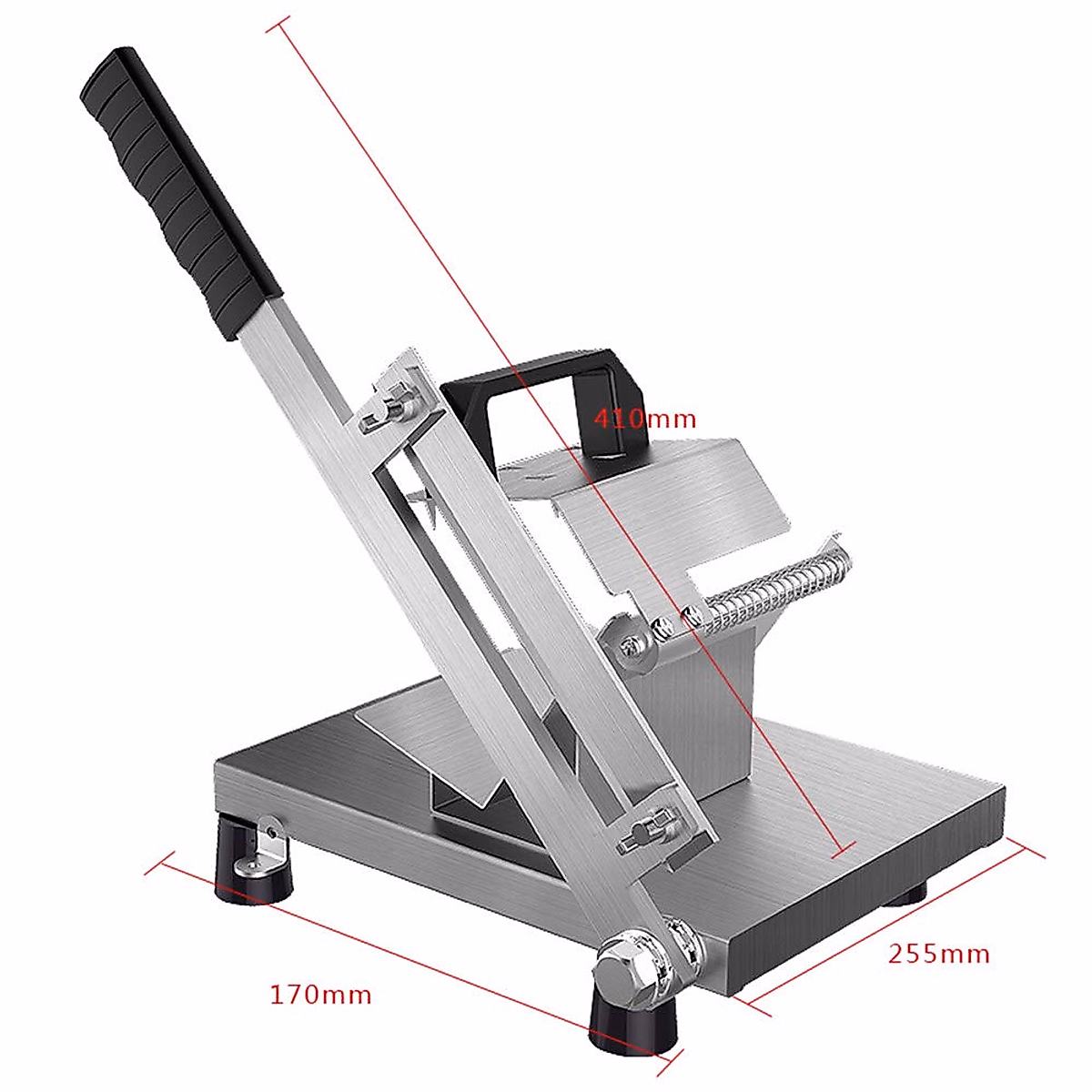 ZCM-JSDTWS Manual Frozen Meat Slicer, Stainless Steel Meat Cutter Beef Mutton Roll Meat Food Slicer Slicing Machine for Home Cooking Kit of Hot Pot Shabu