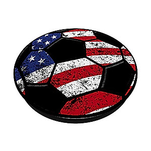 Soccer USA Flag Player Christmas Birthday Gift PopSockets PopGrip: Swappable Grip for Phones & Tablets