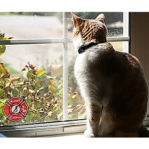 Pet Alert Sticker, Double-Sided, 6 Rescue Pet Decals, Pet Alert Stickers for House Home Window Pet Door-Emergency Pet Kit, UV Resistant-Waterproof