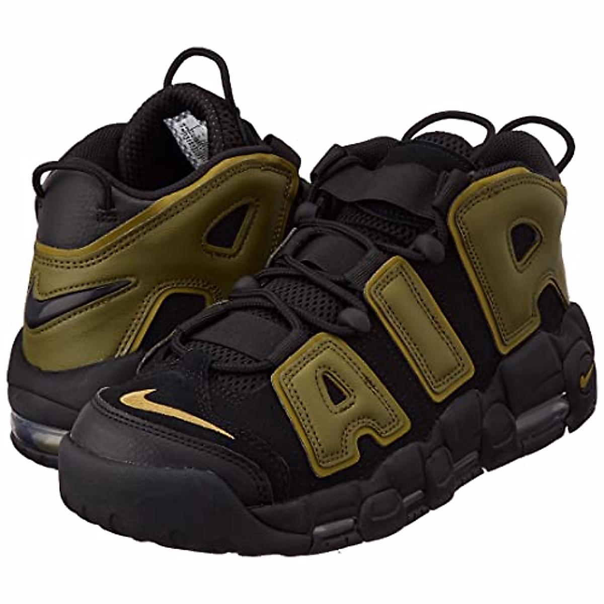 Nike mens Air More Uptempo 96 Basketball Trainers Cj6129 Shoes, Black/Rough Green-pilgrim-blac, 11