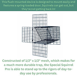 "OWDE" 5" One-Way Door Excluder –Professional Black Mesh Evictor Trap by Wildlife Control Supplies –Safe and Effective Pest Control for Commercial and Residential Use –Great for Barns, Garages & Sheds