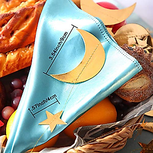 Glitter Star Moon Garland Banner Decoration, 130 Feet Gold Bright Star Moon Paper Garland Hanging Bunting Banner Backdrop for Graduation Class Congrats Grad Party Decoration