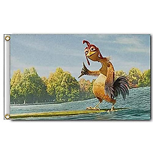 YUESUO Chicken Flag 3x5 Feet Banner Funny Man Cave Wall Meme Flag for College Dorm Room Decor,Outdoor,Parties,Gift,Tailgates, 001