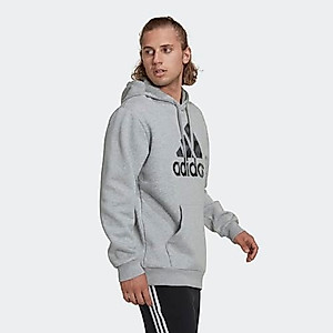 adidas Men's Essentials Camouflage Printed French Terry Hoodie, Medium Grey Heather, Small
