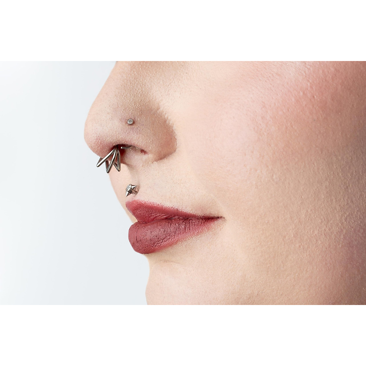 Pierced Owl 16GA G23 Implant Grade Titanium Triple Chevron Hoops Hinged Segment Ring (Black)