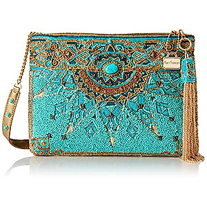 Mary Frances New Day Crossbody Clutch Handbag, Turquoise
