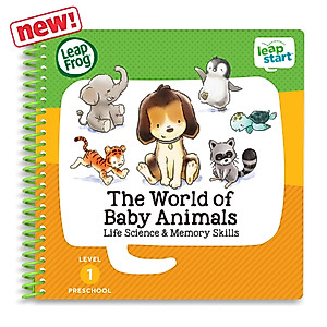 LeapFrog LeapStart Preschool 4-in-1 Activity Book Bundle with ABC, Shapes & Colors, Math, Animals