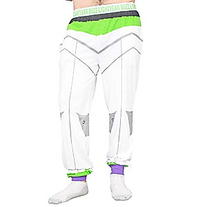 Mad Engine Toy Story Buzz Lightyear All the Buzz Costume Pajama Shirt and Pants Set White