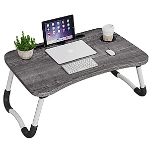 Laptop Bed Desk Lap Tray: Large Portable Foldable laptray Computer bedtray Table for Writing Reading Eating Breakfast XXL lapdesk on Low Sitting Floor or Adult Laying Couch