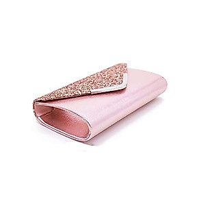 LKESWLE Leather Sparkling Evening Clutch Purse Women Designer Handbag Wedding Party Women Evening Handbag Bridal Clutch Bag (Color : Silver)