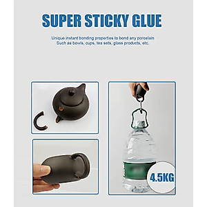 Ceramic Glue Gel 20g,Glue for Ceramics and Porcelain Repair, Clear Ceramic Metal Adhesive,Super Glue All Purpose,Instant Strong Adhesive for Ceramic,Metal, Plastic, Rubber, Wood, Leather,DIY Craft