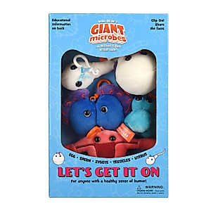 GIANTmicrobes Let’s Get it On Themed Gift Box, medical gag gifts funny, funny doctor gifts, funny nurse gifts, labor and delivery nurse gifts, plush keychain, uterus gifts, reproductive system model