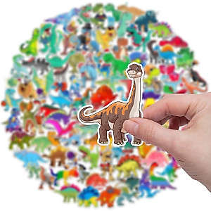 Dinosaur Stickers 100 Pcs Waterproof Vinyl Stickers for Water Bottles 2