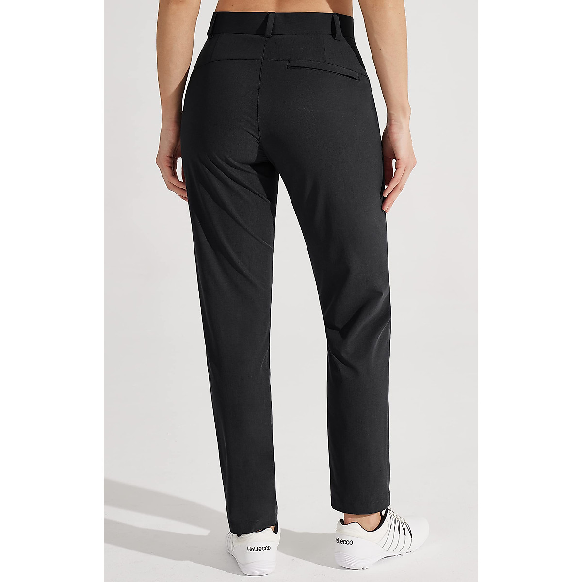 Libin Women's Golf Pants Lightweight Water Resistant Straight Leg Slacks Work Casual Dress Office Business Travel Hiking Pants, Black 6