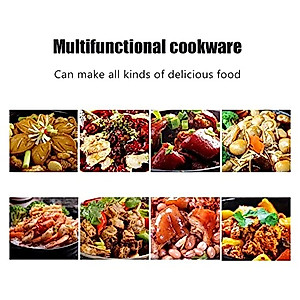 23Cm With Wooden Shovel Moroccan Tagine Pot Casserole Pot For Different Cooking Styles For Home Kitchen 22.5.29 (Color : Orange)