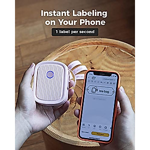 paperang Label Makers Machine, 0.6 Inch Rechargeable Mini Labeler,Portable Bluetooth Wireless Label Printer Handheld, Multiple Templates Inkless for Phone Office Home Organization