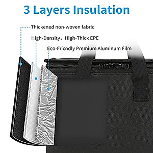 musbus Insulated Food Delivery Bag with Cup Holders/Drink Carriers Premium XXL, Great for Beverages, Grocery, Pizza, Commercial Quality Hot and Cold