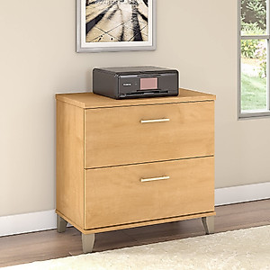 Bush Furniture 2 Drawer Lateral File Cabinet, Maple Cross