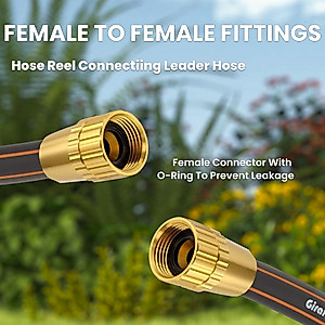 Giraffe Tools Leader Hose 2ft x 5/8", Short Water Hose Heavy Duty for Hose Reel, Lightweight, Flexible with Double Female Fittings