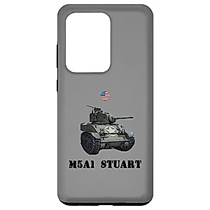 Galaxy S20 Ultra M5A1 Stuart, USA Light Tank WW2 Military Machinery Case