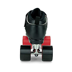 Riedell Skates - Dart Pixel - Quad Roller Speed Skate | Black & Red | Size 11