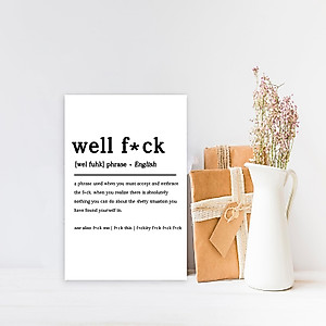 OJsensai Funny Well F Definition Card for Him Her, Hilarious Get Well Soon Gifts for Women Men, Sympathy Card for Loss Pets Job, Unique Farewell Gift Ideas for Coworkers Colleagues