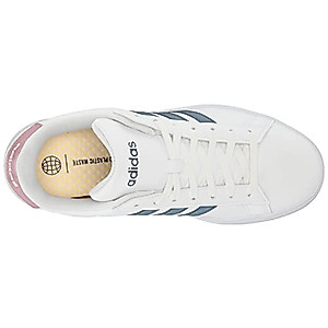 adidas Women's Grand Court 2.0 Tennis Shoe, White/Wonder Steel/Magic Mauve, 7.5