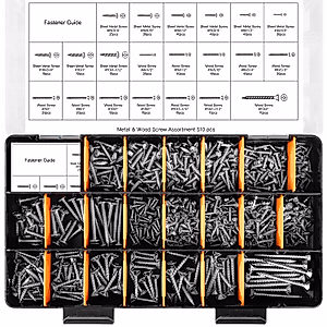 HongWay 2000pcs Hardware Assortment Kit, Nuts and Bolts Assortment Kit with 64 Sizes Bolts, Nuts & Washers Assortment and Metal & Wood Screw Organizer (3 Trays)