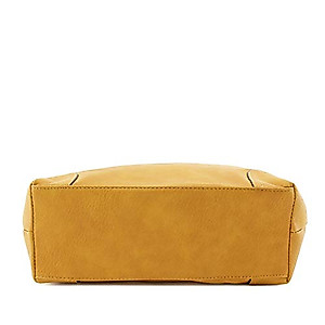 Hobo Shoulder Bag with Big Snap Hook Hardware (Mustard)