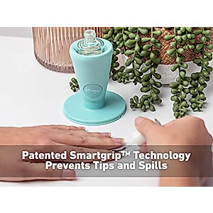 tweexy Hinge Untippable Nail Polish Holder, Fingernail Painting Tools, Anti-Spill Smartgrip Airlock Suction Bottle Stand, Nail Art Pedicure & Manicure Accessories (Zen Green)