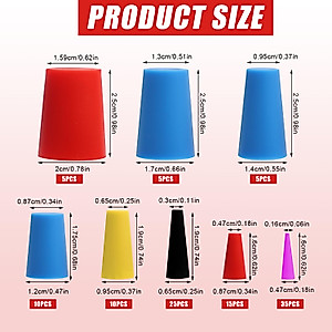 110pcs Silicone Tapered Plugs, 8 Sizes 1/16-5/8in High-Temperature Resistant Stoppers Tapered Plug Rubber Cork for Hole Spraying Coatings Paint Protection