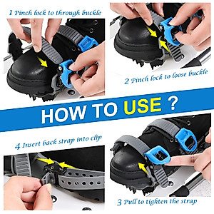 Goutone 21/27 Inches Light Weight Snowshoes for Men and Women. Fully Adjustable Ratchet Bindings, Heel Lift Riser ,Hard Pack Grip Teeth, Carrying Tote Bag