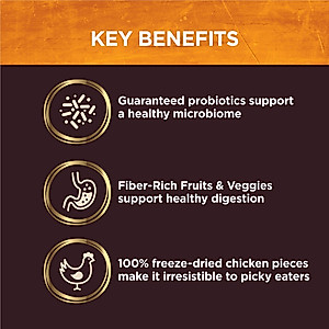 Wellness CORE Digestive Health Dry Dog Food with Wholesome Grains, Chicken & Brown Rice, 24 Pound Bag + CORE Bowl Boosters Digestive Health Dog Food Topper