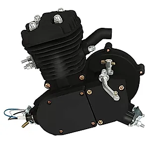PEXMOR 80cc Bike Motor Kit, 2-Stroke Bicycle Engine Motorized Gas Bike Conversion Kit, Bicycle Motor Kit Cycle Gasoline Petrol Motor Refit Kit for 26-28" Bikes with V-Frame(Black)