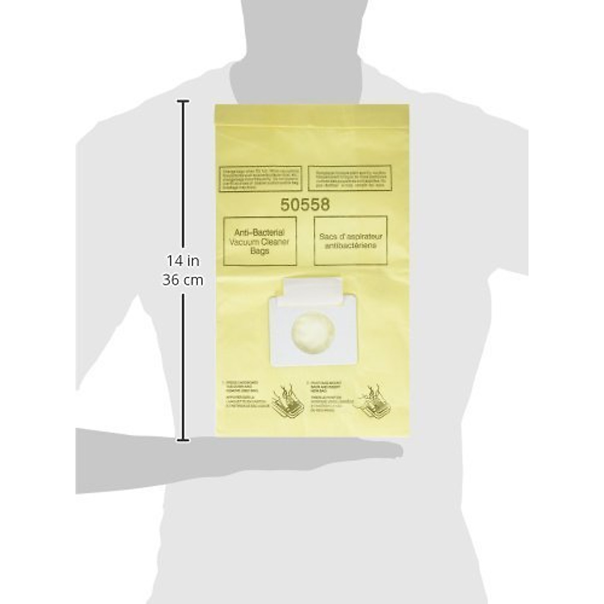 Envirocare Replacement Vacuum Cleaner Bags made to fit Kenmore Canister Type C/Q. 5055, 50557 and 50558 Panasonic Type C-5,15 pack