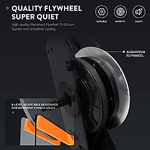 Foldable Exercise Bike, pooboo 4 IN 1 Indoor Cycling Bike Stationary Bikes for Home Upright Recumbent Position, 8-Level Magnetic Resistance Fitness Bike with Stronger Frame Seat Backrest Adjustments