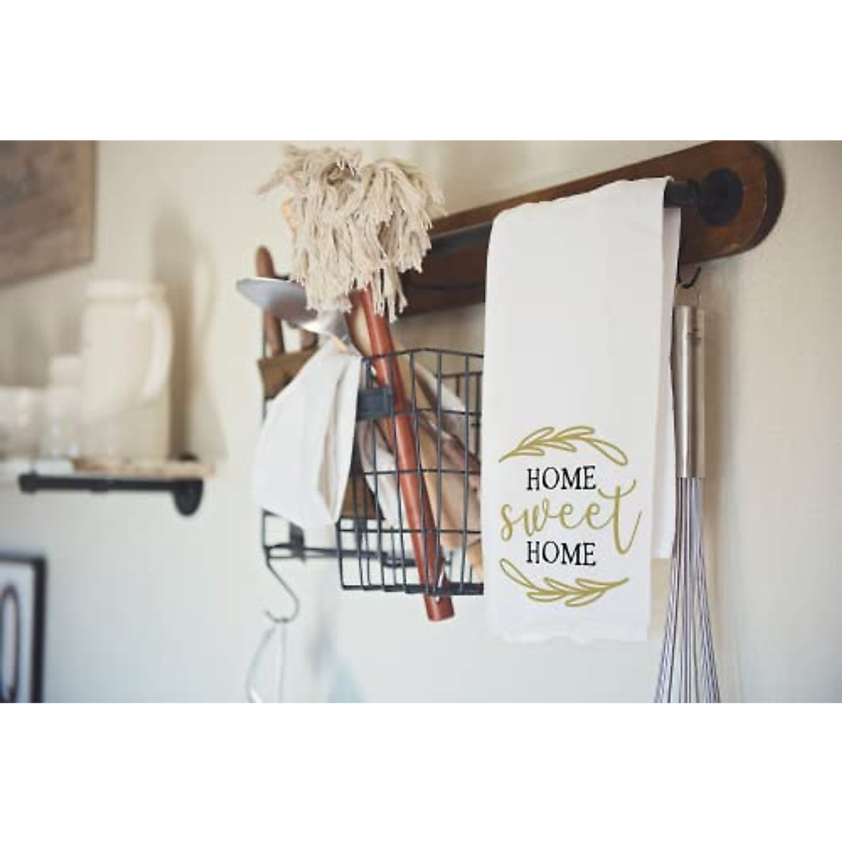 Handmade Kitchen Towel - Housewarming Home Sweet Home Hand Towel - 28x28 Inch Perfect for Chef Hostess Housewarming Christmas Mother’s Day Birthday Gift (Home Sweet Home)