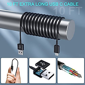 Android Phone Charger Type C Charger with 10 FT C Charger Cable Fast Charging for Samsung Galaxy S10/S10e/S10+/S9/S9+/S8/S8+/S23/S22/S21 Ultra/S20/Note 20/Note 10/Note 9/8/Z Flip 3/A03s/A02s, 2Pack