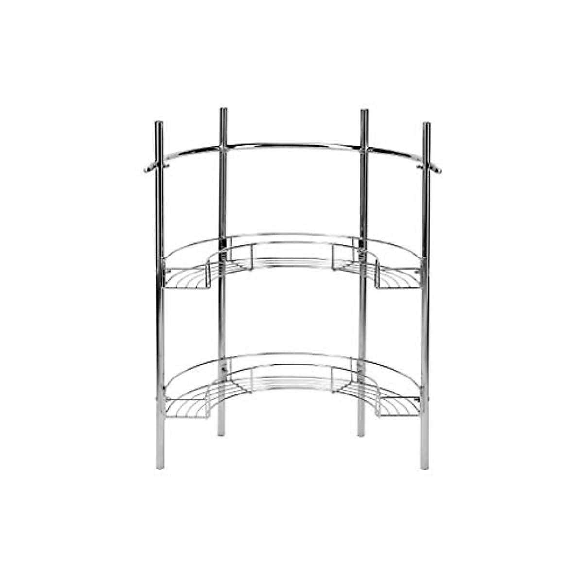 Croydex Mild Steel Pedestal Storage Unit with Shelves and Towel Rail