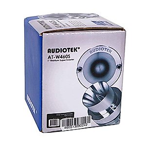Audiotek W460S 600 Watt Titanium Super Car Bullet Tweeter 1 Pair - 8 Ohm with Built in Capacitor Filter - Pack of 2